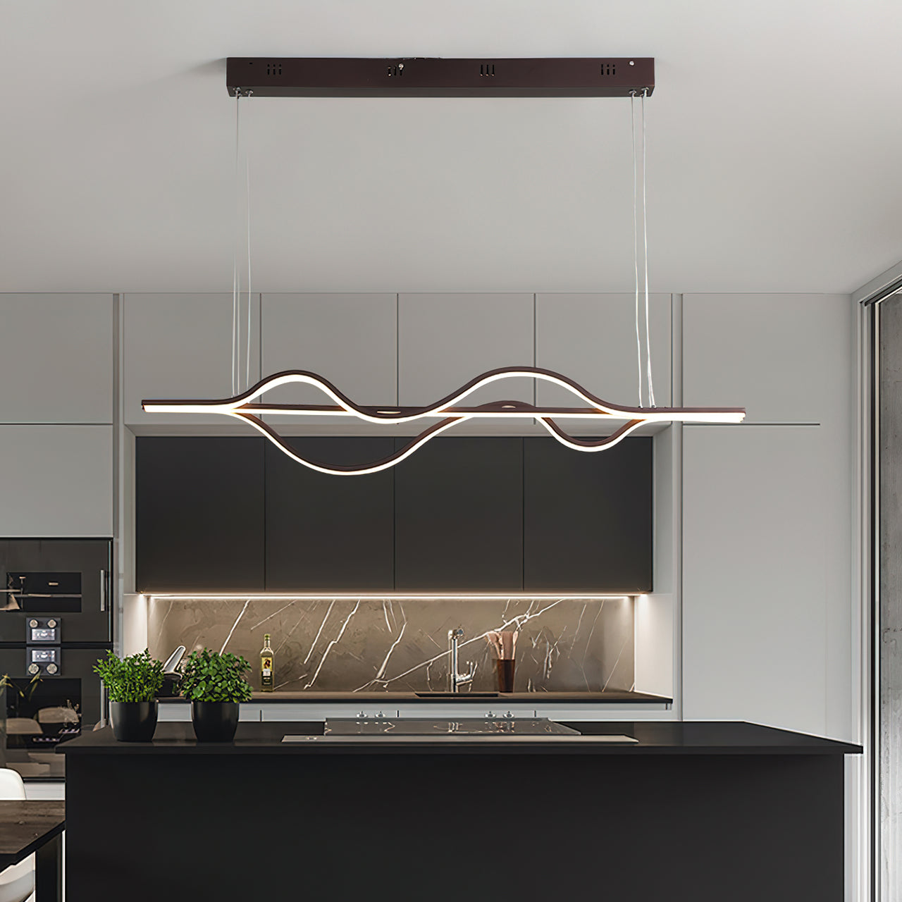 Minimalist Strip Wavy Pendant light – Mooijane