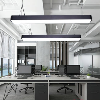 Modern LED Rectangular Office Pendant Light – Mooijane